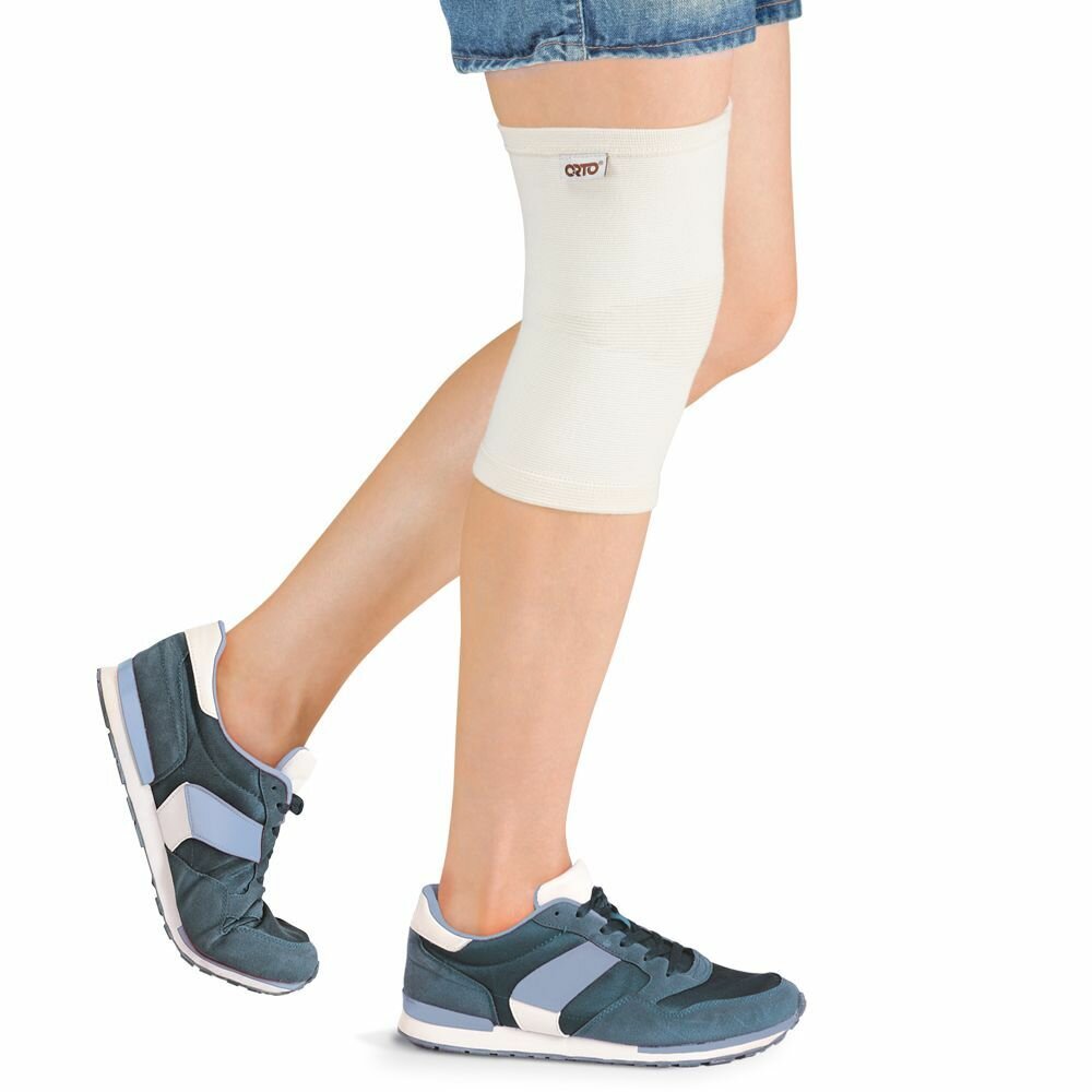 Бандаж ортопедический на коленный сустав TKN 201 (50% шерсти), белый, размер XL