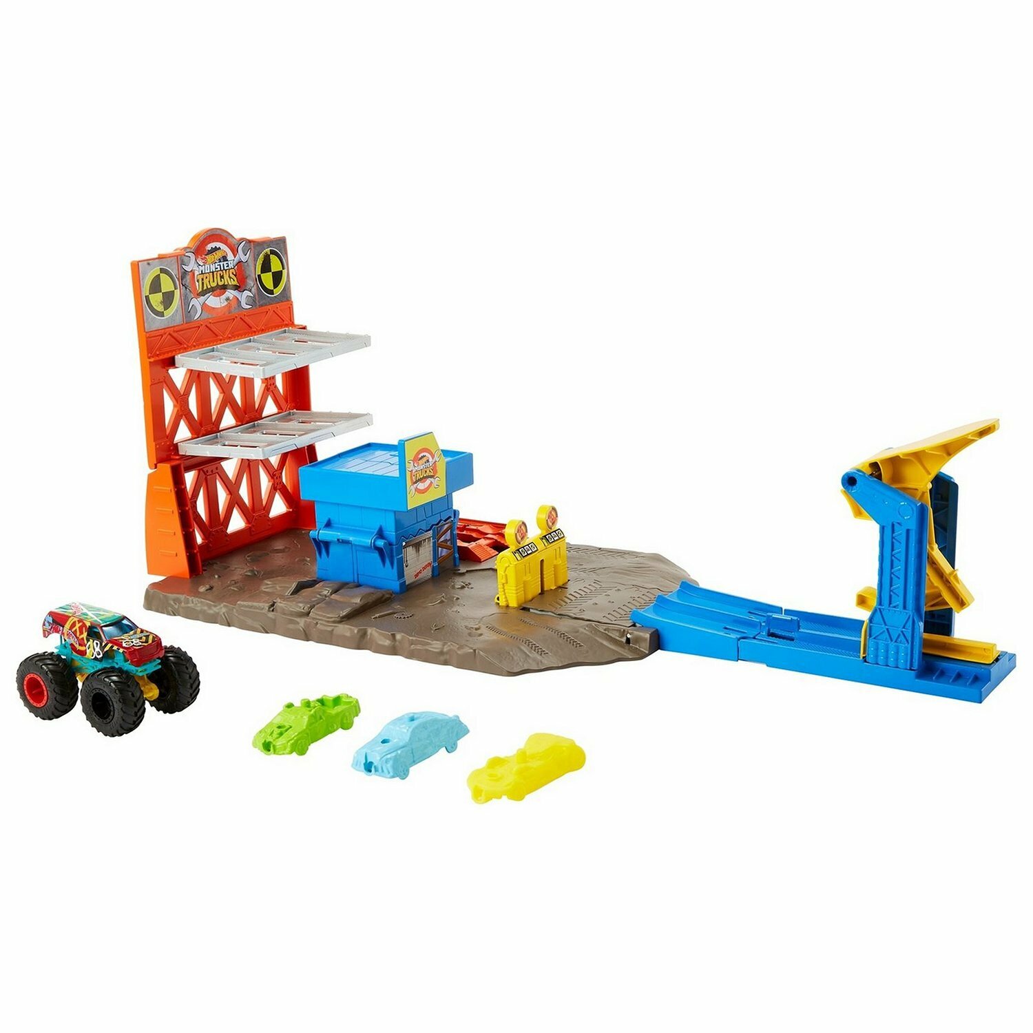 Автотрек Hot Wheels Монстр-трак Взрывная станция HFB12