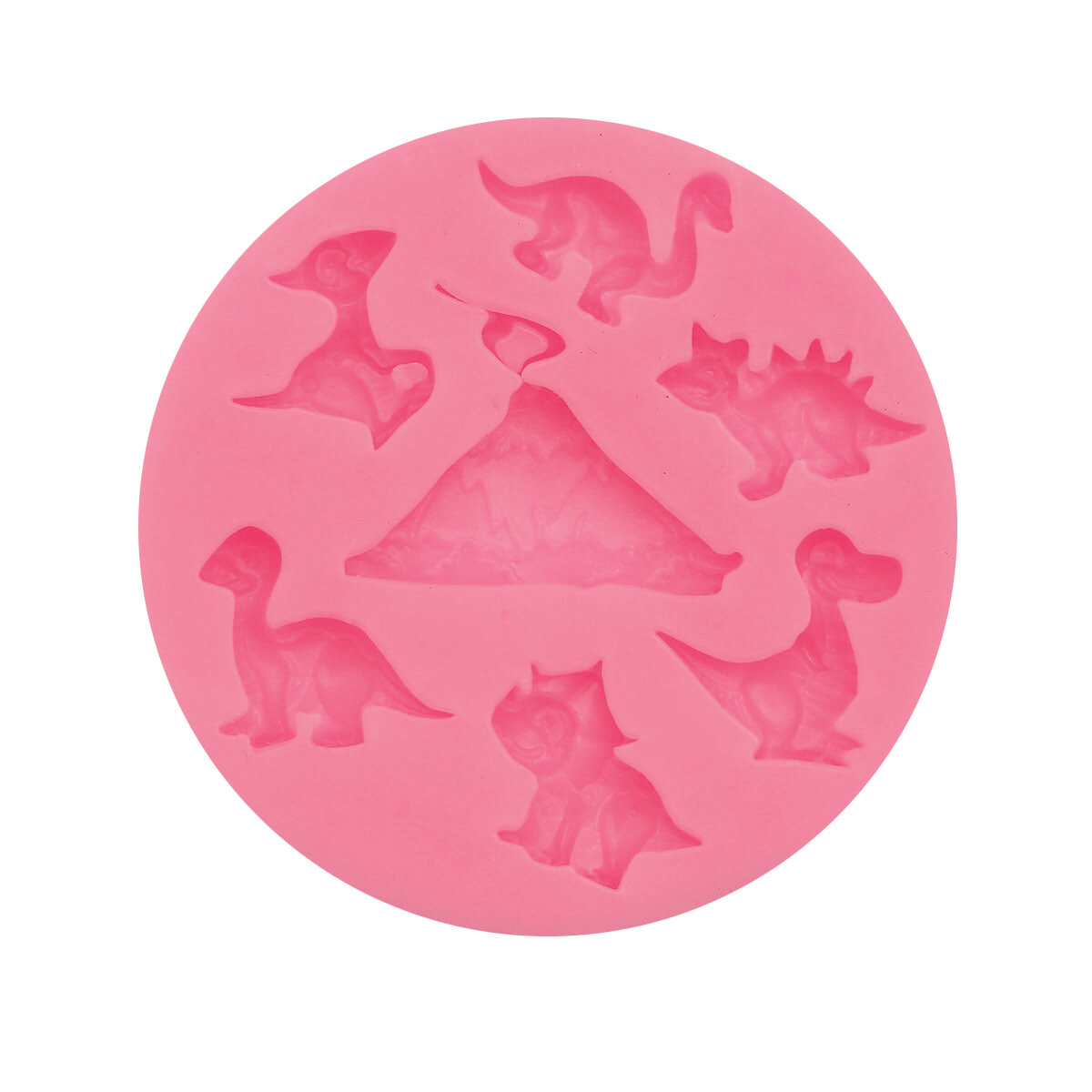 Молд силиконовый для шоколада, воска, мыла, гипса и эпоксидной смолы 'Динозавры', 7 см, Айрис