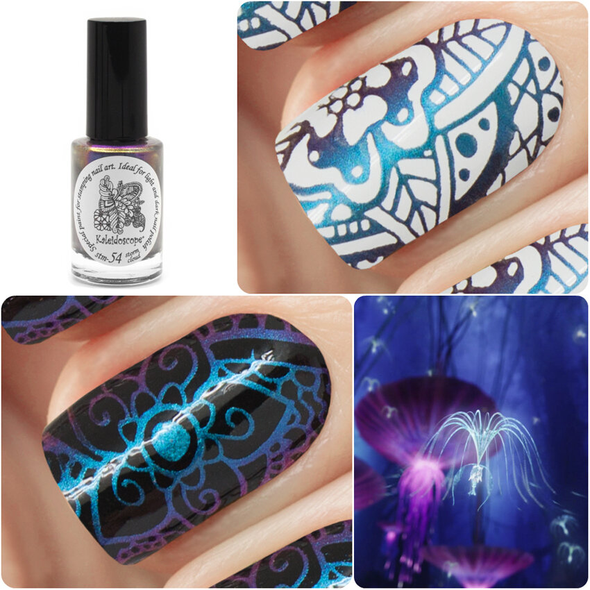 EL Corazon серия Kaleidoscope Лак-краска для стемпинга №stm-54 Storm Cloud 9 мл