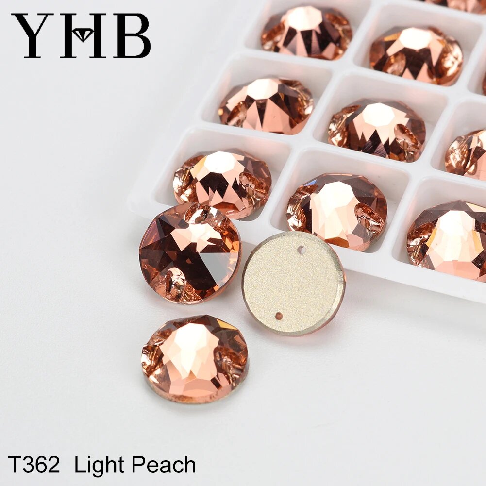 Кристаллы YHB T362 Light Peach, бежевые