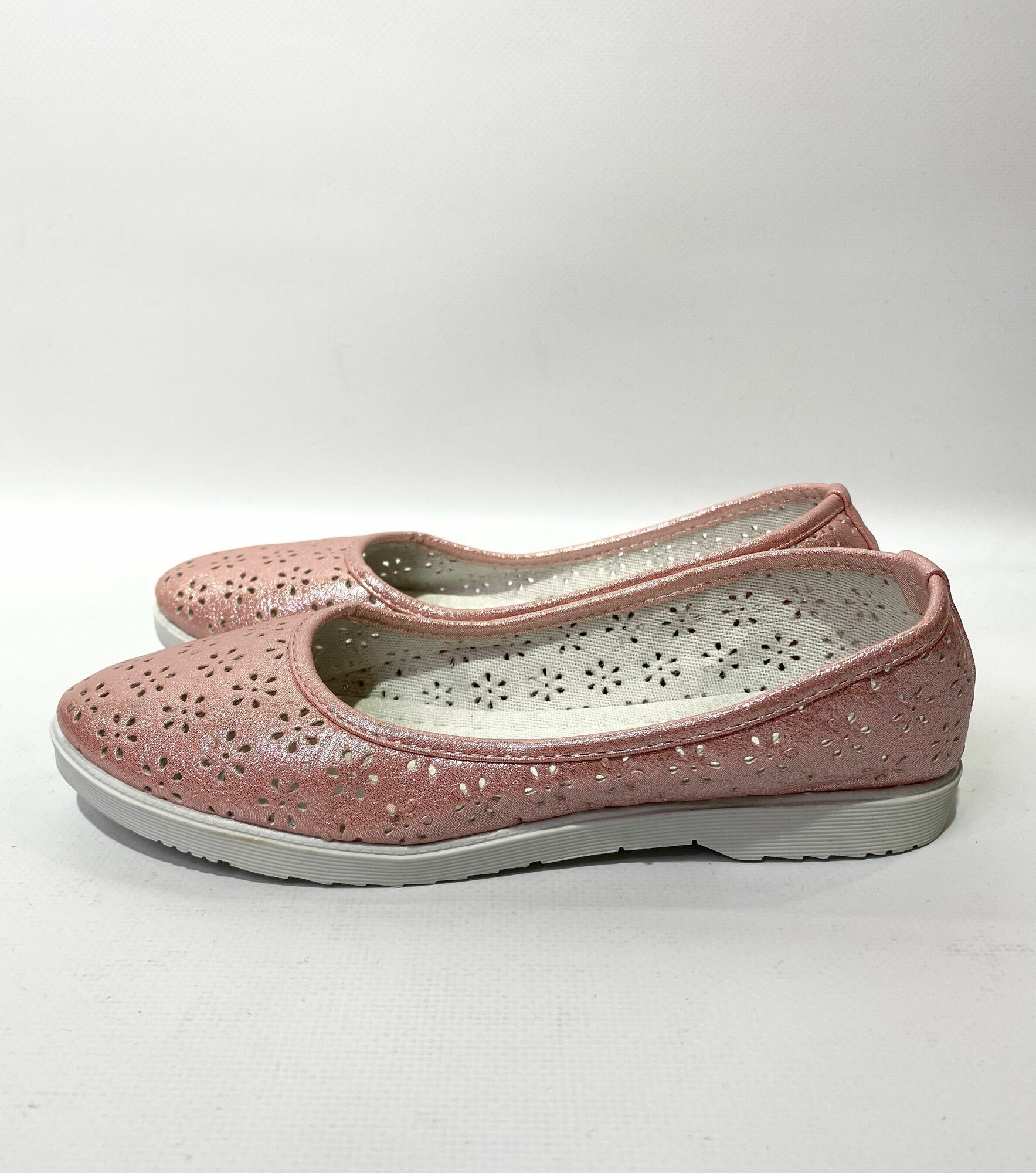 Балетки детские 435 розовые 30. Товар уцененный