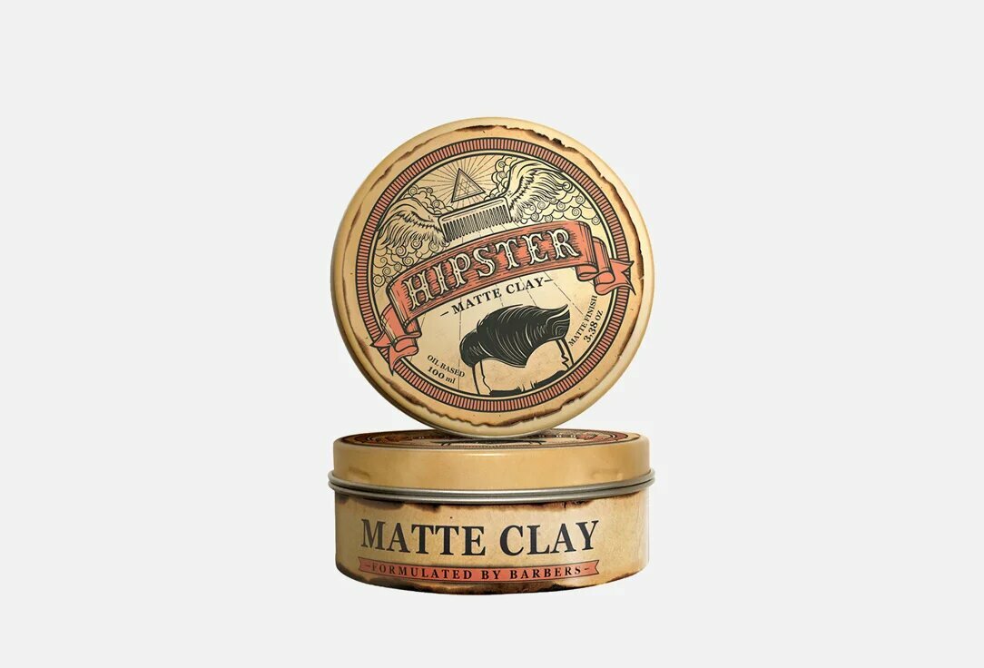 Глина для волос Hipster Matte Clay, сильная фиксация, матовый эффект, 100 мл