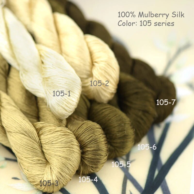 Шелковая нить Mulbery Silk 16/2, 400 meter, mixed colors