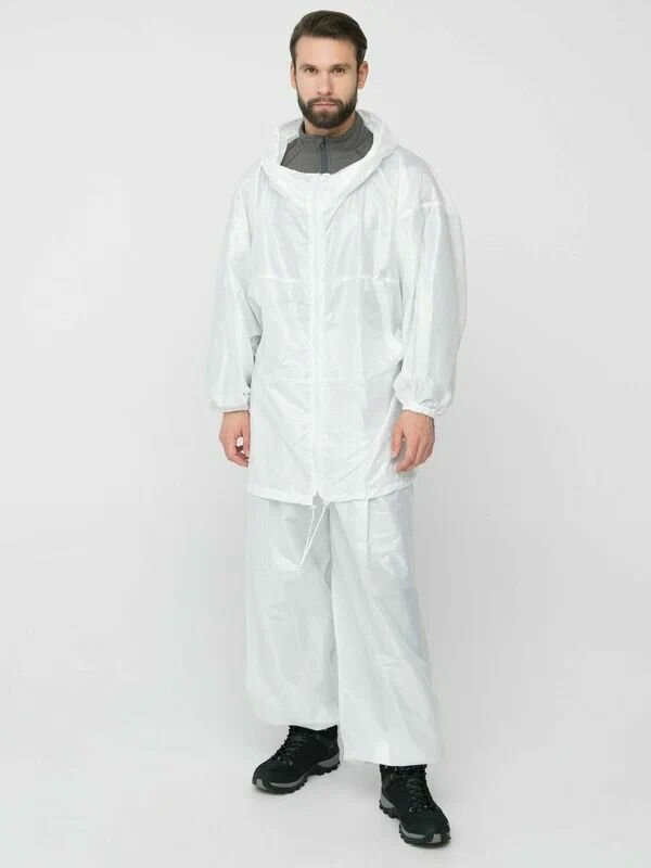 Костюм тактический мужской Метель маскировочный зимний для охоты, фирма Huntsman , цвет Белый, размер 50-56/176-182