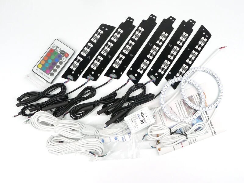 Для Ford Mustang 2015 2016 2017 BT App RF с беспроводным многоцветным ультра ярким RGB Complete kit