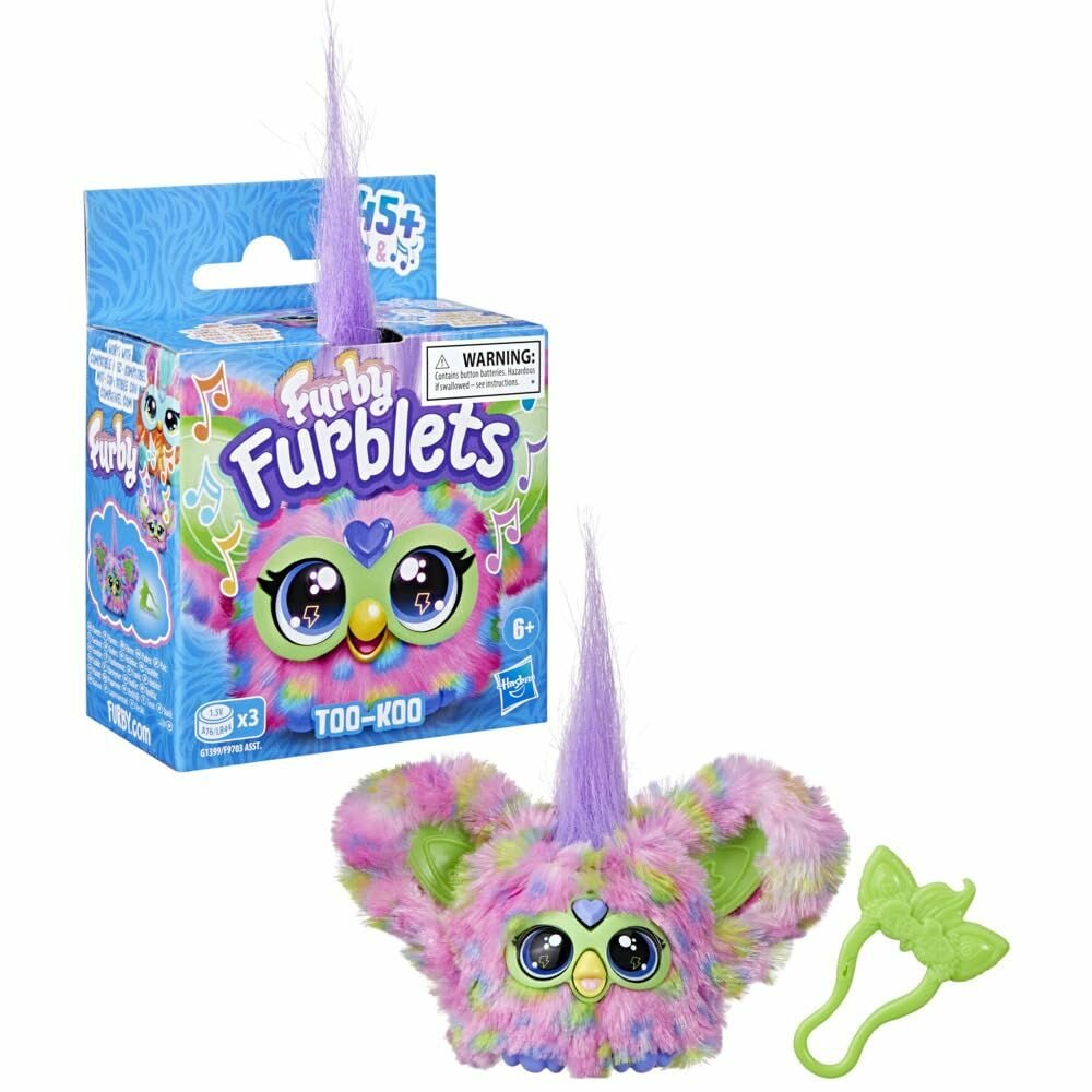 Hasbro Furby Furblets / Мини-электронная плюшевая детская подвесная игрушка, с более чем 45 звуками, Пушистые пушистики