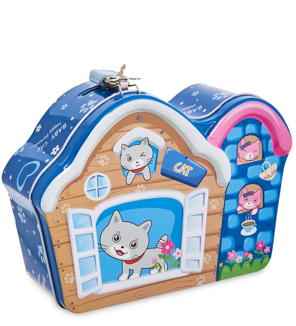 Металлическая копилка Домик A2168710 разностор, Металл