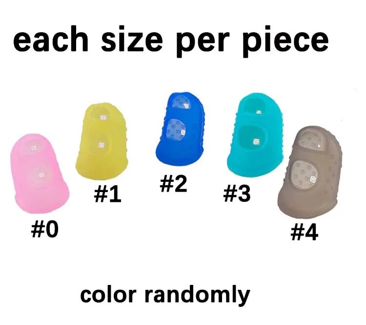 5 шт, силиконовые наперстки, случайный цвет set