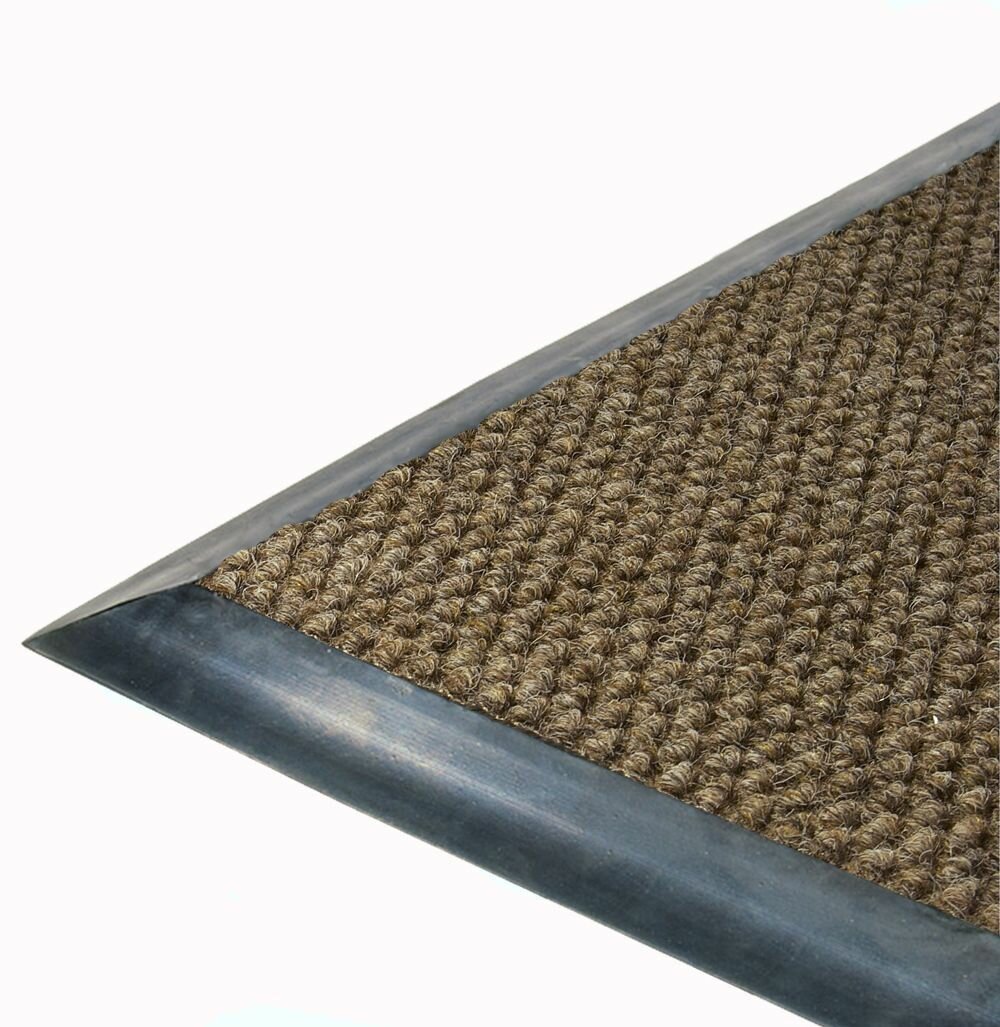 Ковровое покрытие грязезащитное Райс 90 х 60 см, с резиновым кантом, мраморный