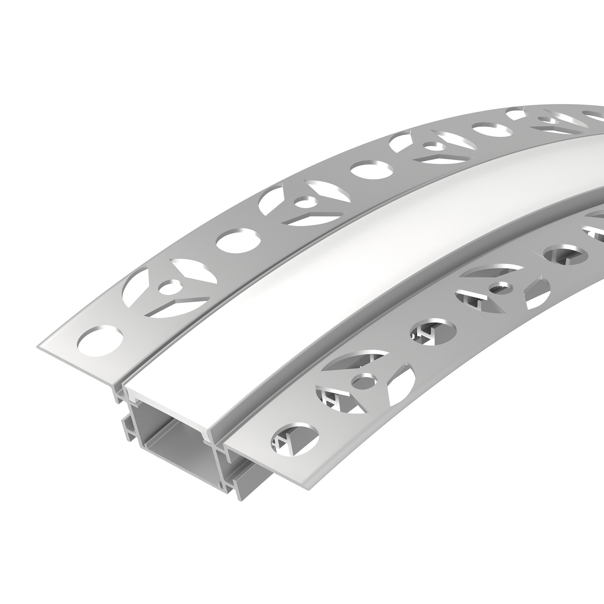 Профиль для светодиодной ленты Arlight Профиль FANTOM-BENT-W23-TOP-2000 ANOD (Arlight, Алюминий), 2м