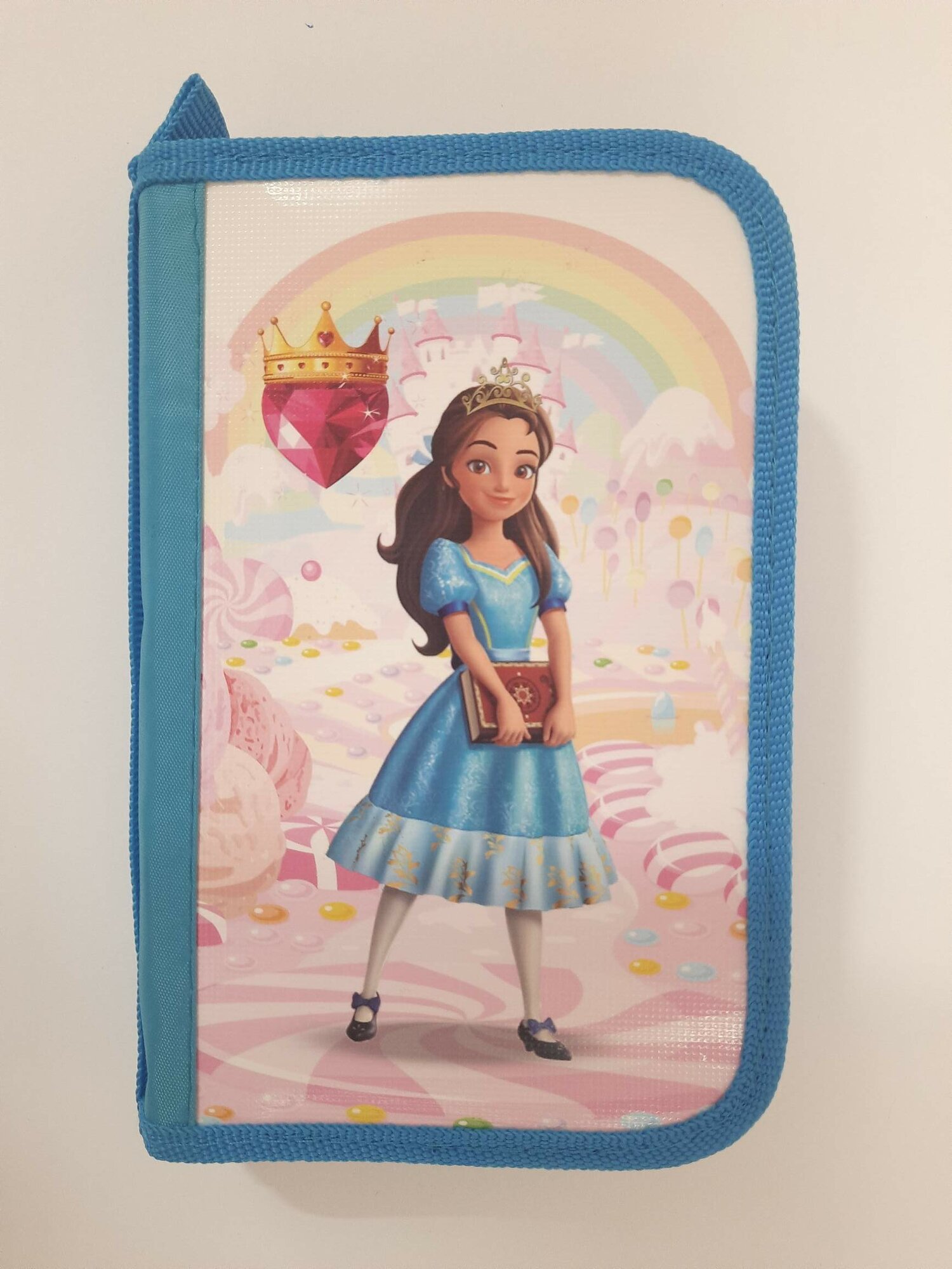 Пенал двухсекционный большой с откидной планкой ПО-05, принцесса В школе