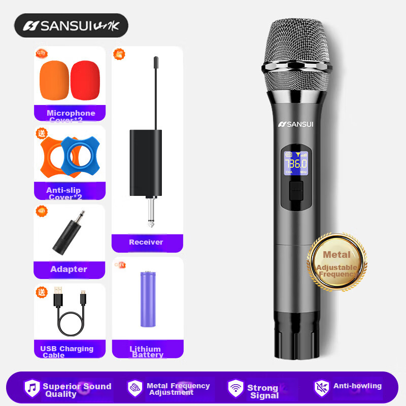 Радиосистема SANSUI U5 для конференций, gray