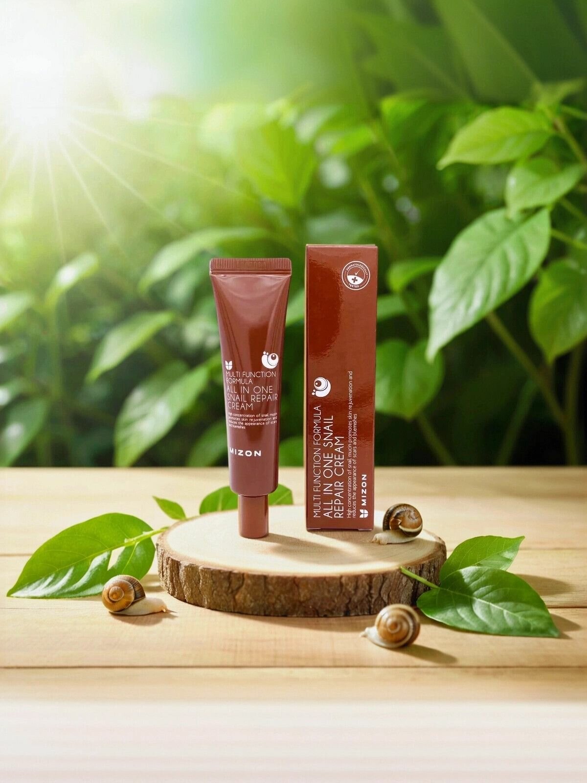 MIZON Крем для лица с муцином улитки All In One Snail Repair Cream 35мл