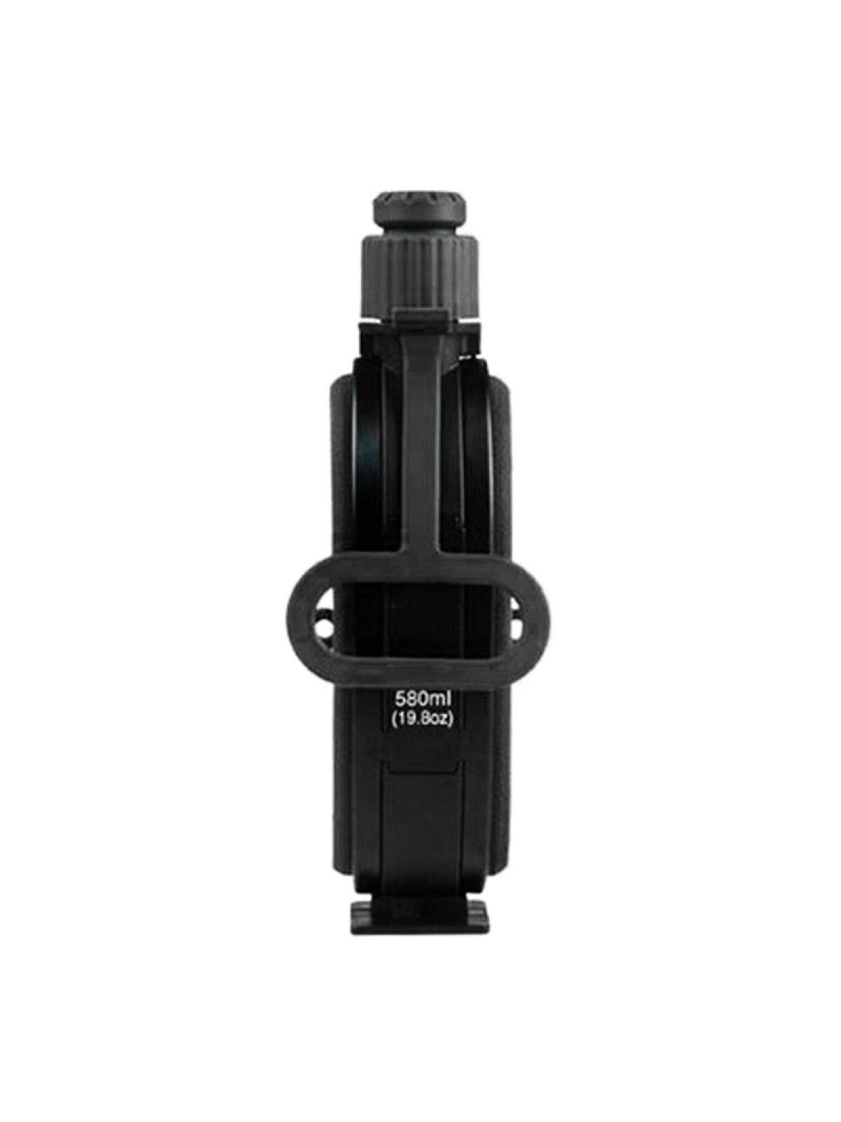 Фляга спортивная, Складная альпинистская дорожная чашка для воды объемом 580 мл, силиконовая выдвижная бутылка для воды-черный