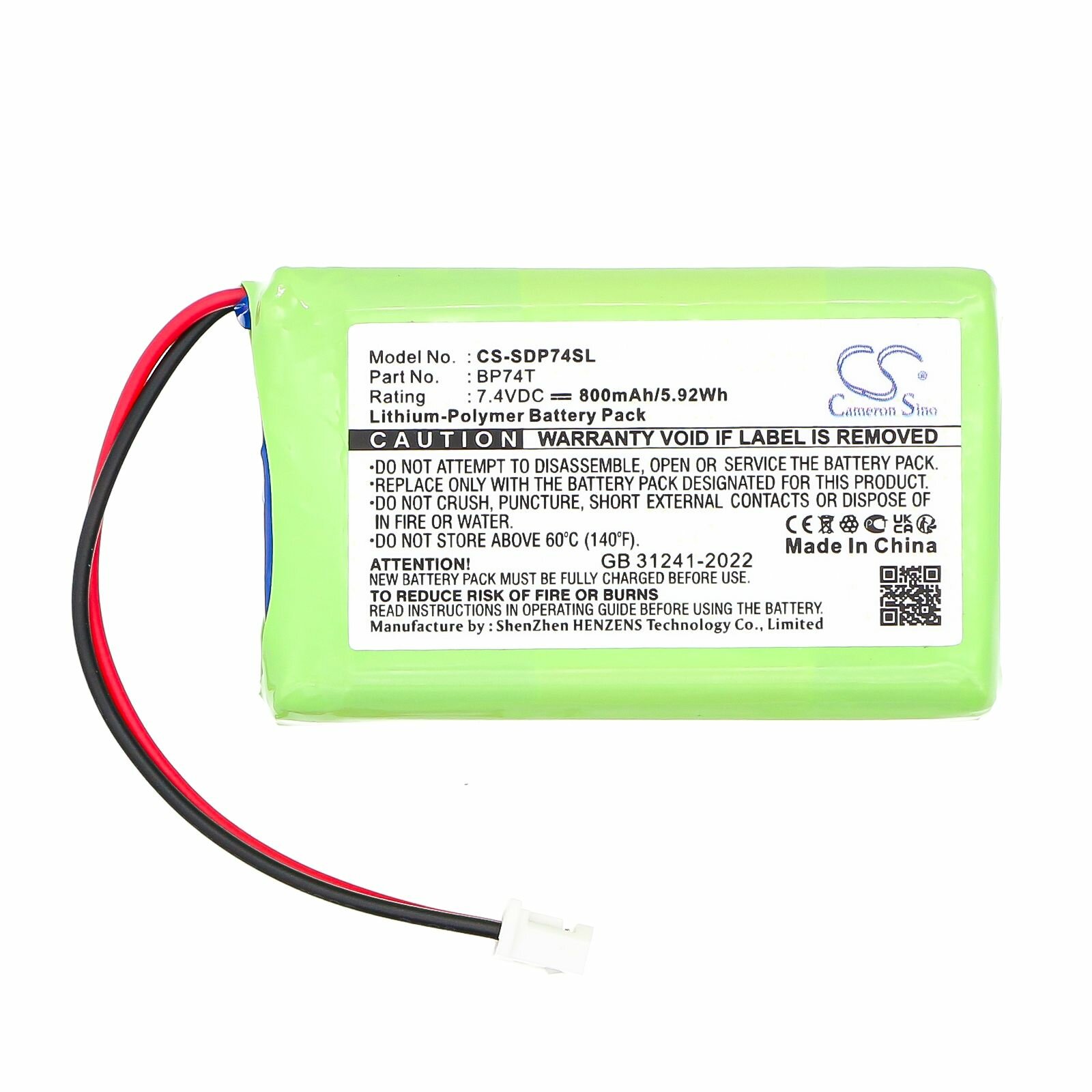 Аккумулятор для пульта Dogtra BP74T, Dogtra Transmitter 2500B, 2502T, 3500T, 3502NCP Super X Collar - CS-SDP74SL от компании Cameron Sino