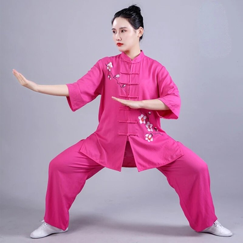 Бюифет Хлопковый костюм для Тай-Чи Розовый, L, as picture