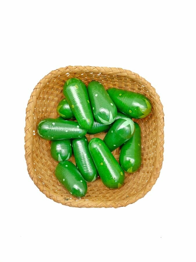 Счетный материал для обучения RNToys "Огурцы" Д-363, дерево, 12шт