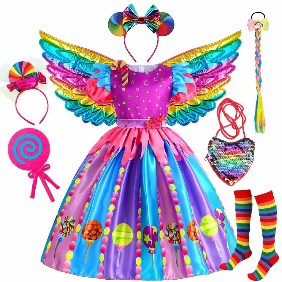 Детское платье оllobebe "Конфеты" 3-8 лет 5-6T Tag-L, Dress Sets 06