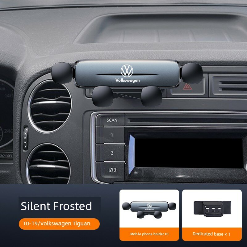 Мягкая матовая автомобильная держатель для телефона для Volkswagen Tiguan 2010-2019, универсальный надежный крепеж с