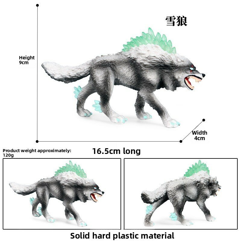 Bat spirit stone bull monster spitfire flying dragon animal model for themed events, snow wolf