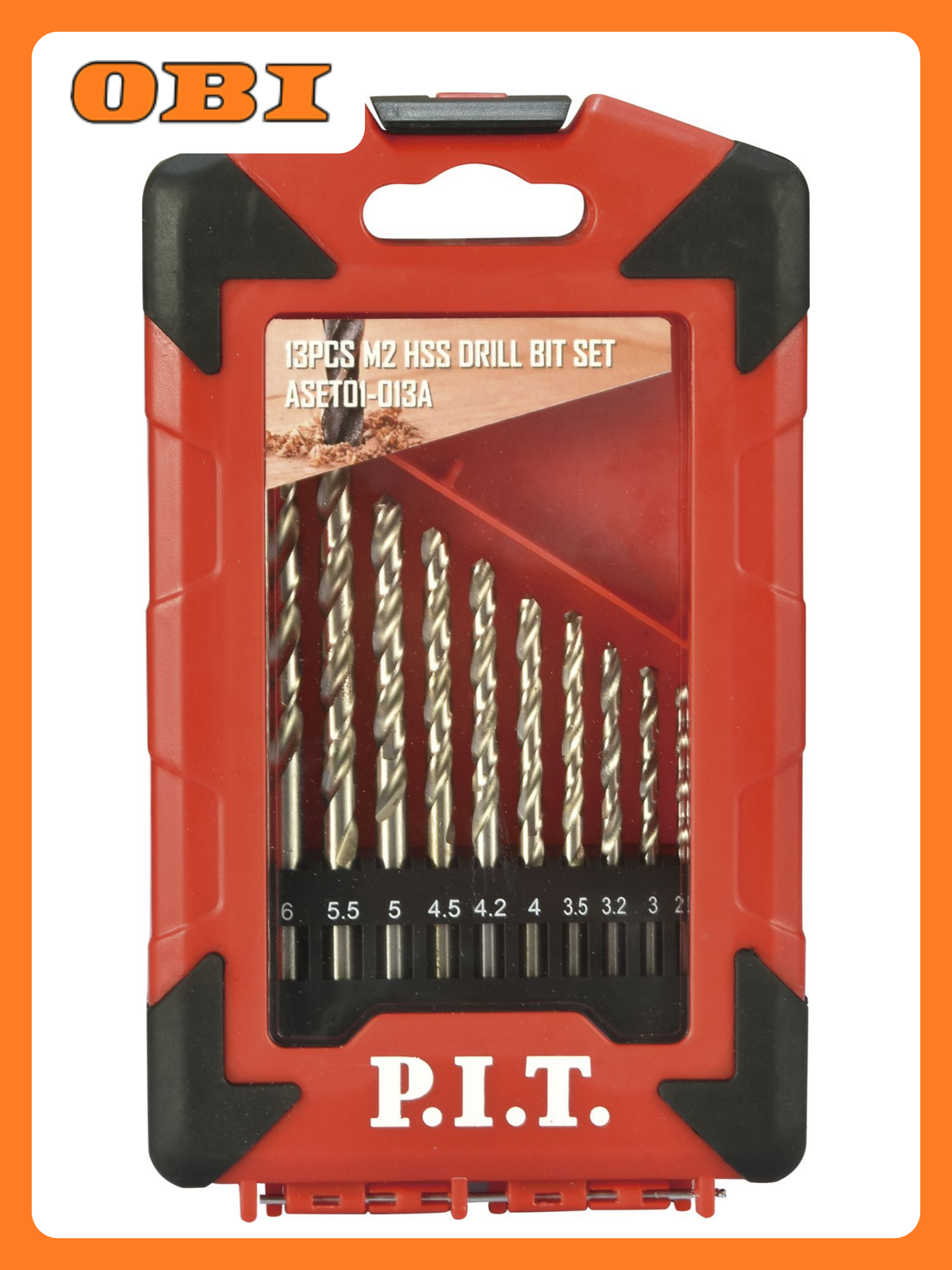 Набор сверл P.I.T. ASET01-013A, по металлу, цилиндрический хвостовик