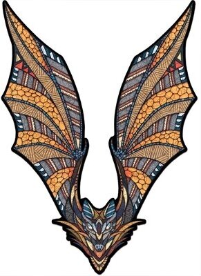 Деревянный, фигурный пазл EWA Летучая Мышь L 39x54 см (epuz-L-bat)