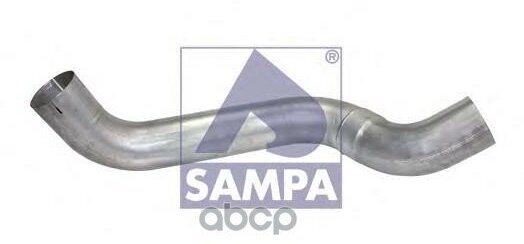 Труба глушителя! промежуточная 3-изг Iveco EuroTech/Star 180/190/240/260/400/440E30/42 SAMPA арт. 060419