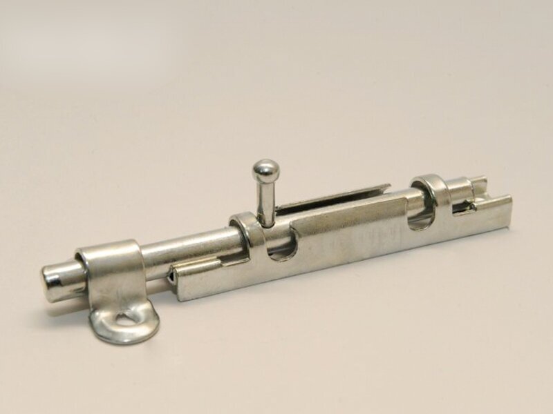 Задвижка дверная накладная ноэз ЗТ-82-SL, сталь, цинк, серебристый