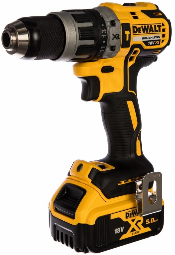 Ударная дрель-шуруповерт DEWALT DCD996, бесщеточный двигатель, 2 скорости, реверс, 2 аккумулятора 5.0 Ач,