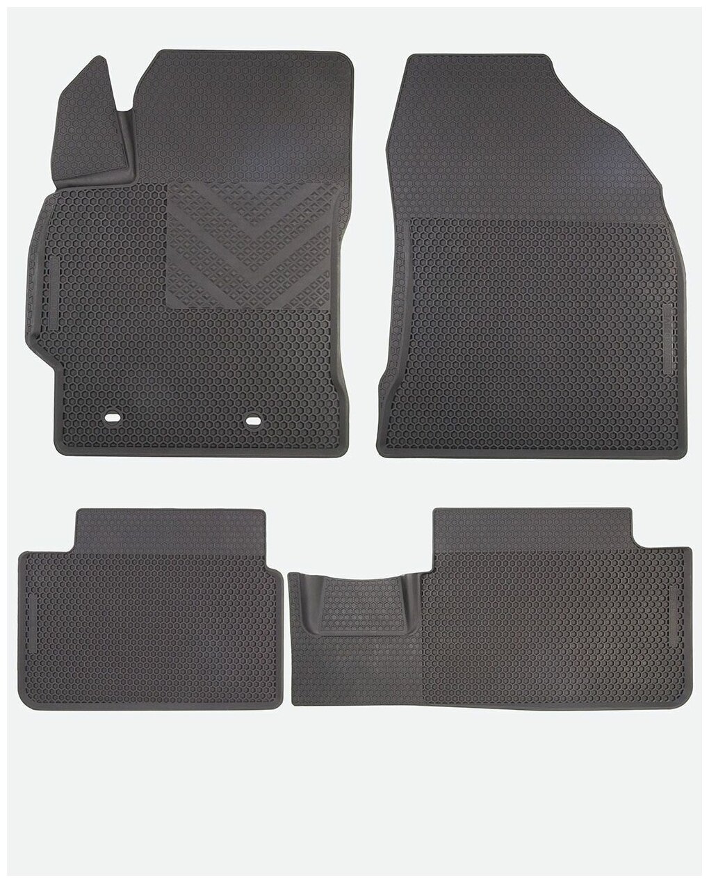 Коврики Автодрайвер для Toyota Corolla Тойота Королла E140 E150 2007-2013 резиновые с бортом, соты