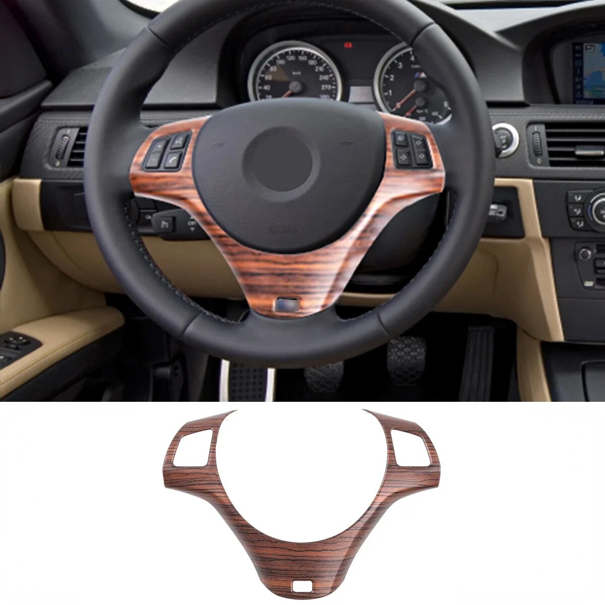 Накладка на руль BMW 1/3 сер. (E87, E90, E92) Style3 pinewoodgrain