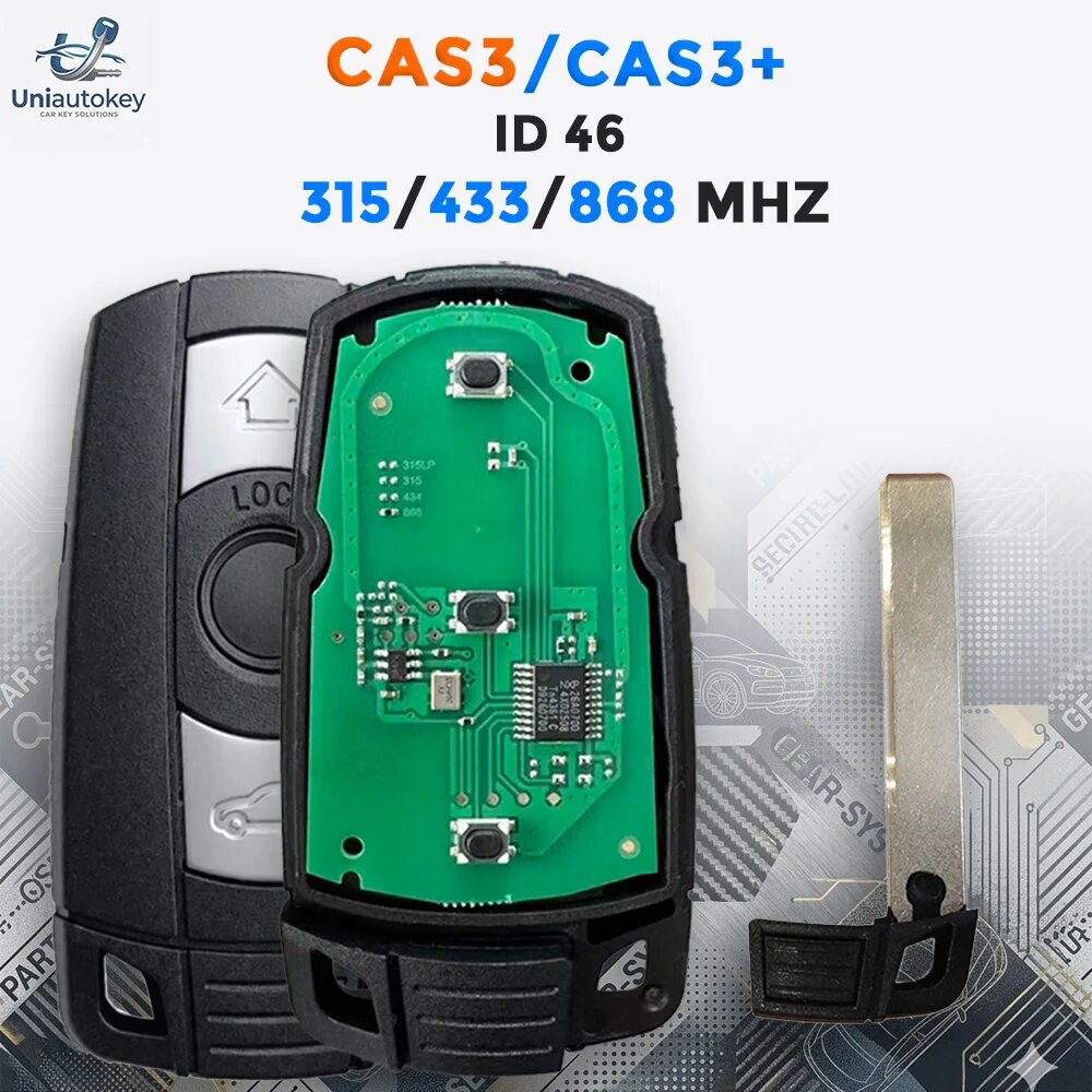 Умный смарт-ключ CAS3 CAS3+ для BMW серий 1/3/5/7, X5, X6, Z4, E60, E90, E70 868MHZ keyless