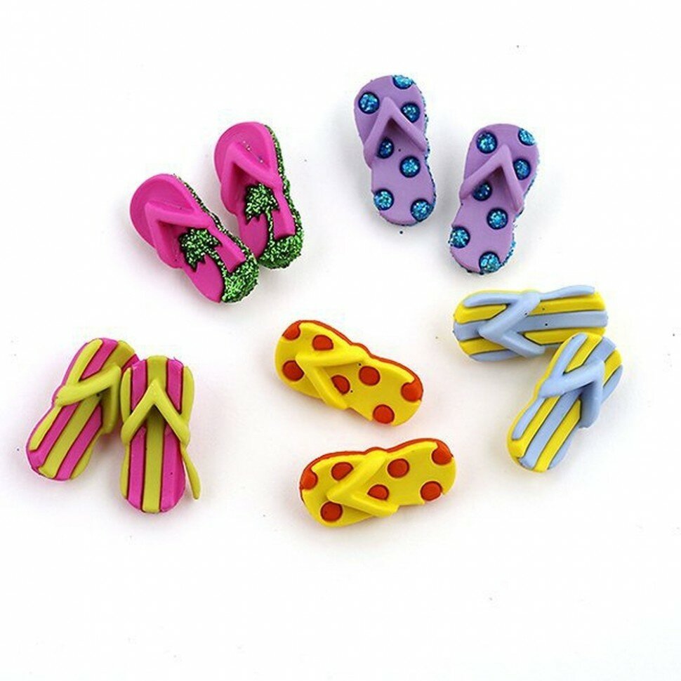 #4824 Пуговицы декоративные "Fab flops" Dress It Up 10 шт