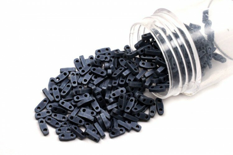 Бисер японский MIYUKI Quarter TILA #2001 сине-серый, металлизированный матовый, 5 грамм