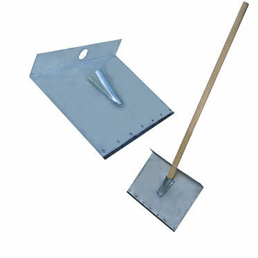 Лопата-движок , однобортный, алюминий, накладка, 48x33х1,5 см