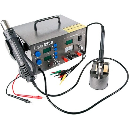 Паяльная станция + блок питания Lukey 853D 3 в 1 091249
