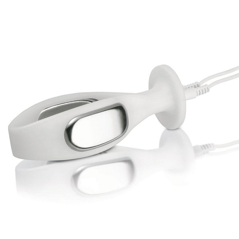 Вагинальная пробка Mystim "Julian", электростимуляция, для женщин, с пультом ДУ, серебристая