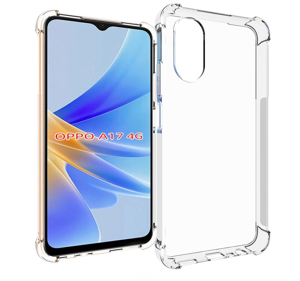 Чехол задняя-панель-накладка-бампер MyPads Tocco для OPPO A17 / OPPO A17k с усиленной защитой углов прозрачный