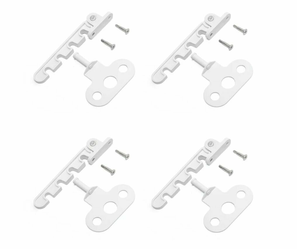 Ограничитель на окно - 4шт.(+8 саморезов), Гребенка пластик ABS - 4шт.