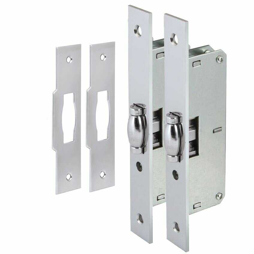 Замок врезной Punto LR-155B для легких дверей роликовый (хром) (2 шт.)