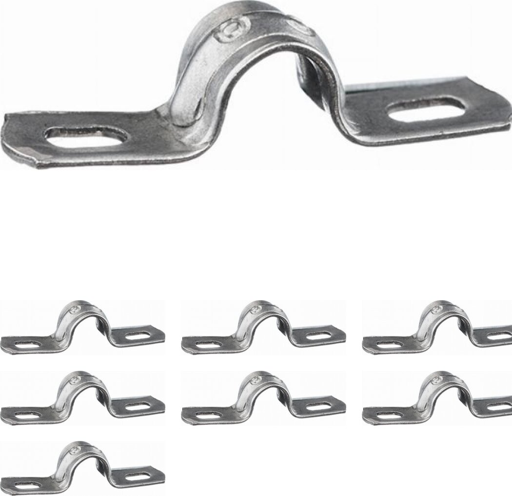 Скоба металлическая двухлапковая D8 (комплект из 7 шт.)