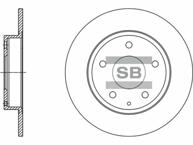 Диск тормозной MAZDA 3 13- задний D 265 мм