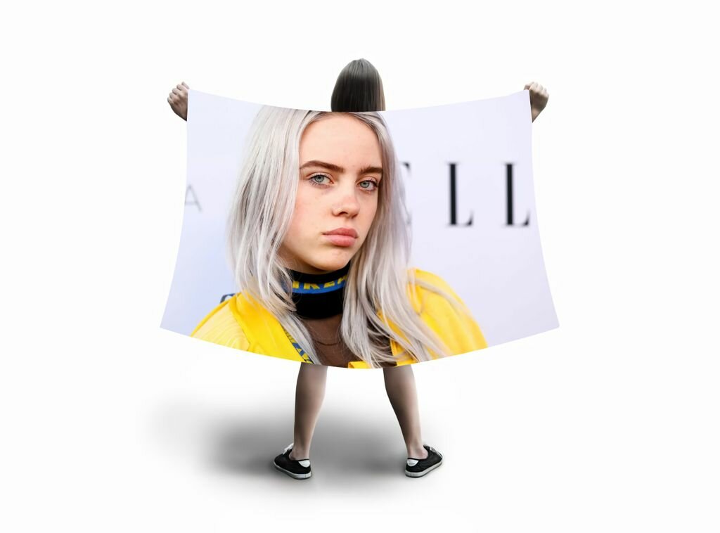 Флаг большой Билли Айлиш, Billie Eilish №2