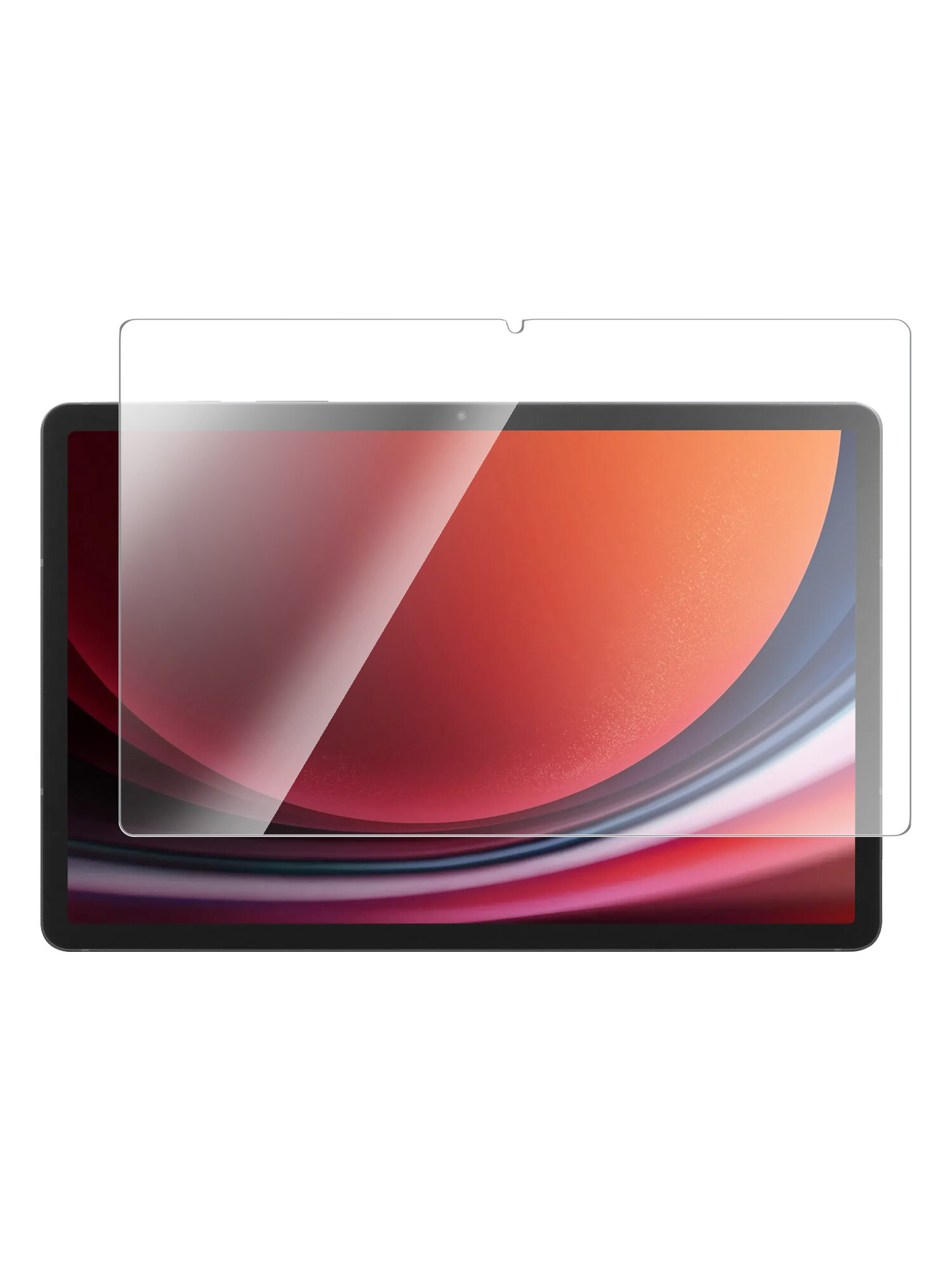 Защитное стекло для Samsung Galaxy Tab S9 (Самсунг Галакси Таб С9) на Экран, (гибридное: пленка+стекловолокно), прозрачное тонкое Hybrid Glass, Miuko