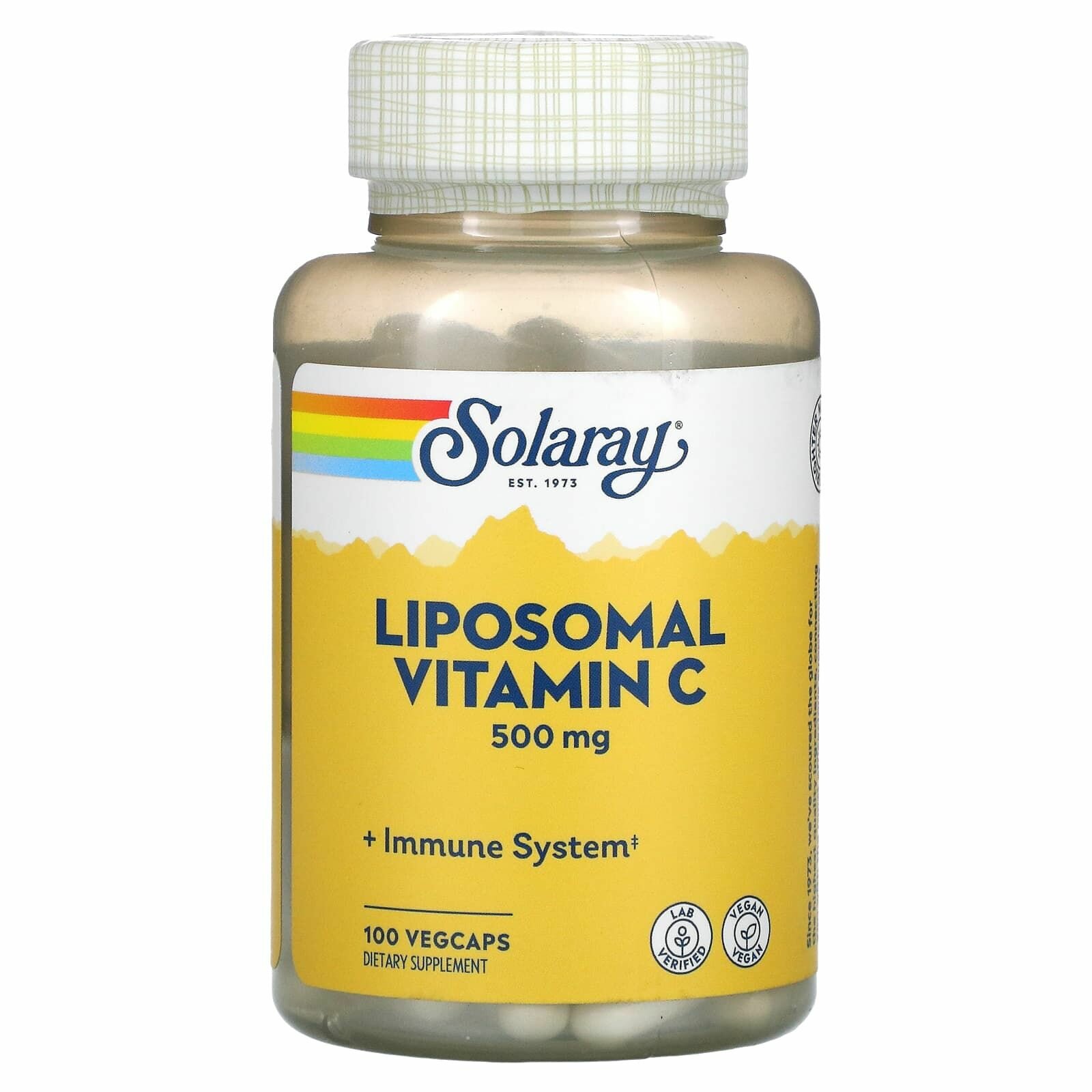 Solaray Липосомальный витамин С, Liposomal Vitamin C 500 мг 100 капсул