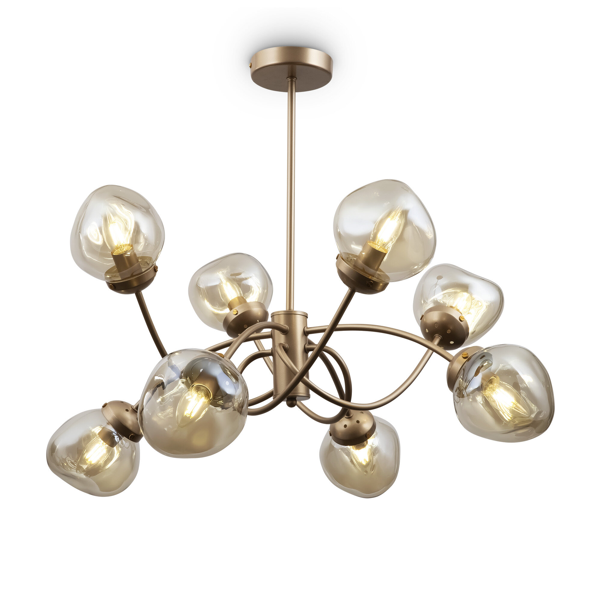 Люстра Freya "Volani" FR8017PL-08MG, E14, мощность 40Вт, 8 ламп, площадь освещения 16м², IP20