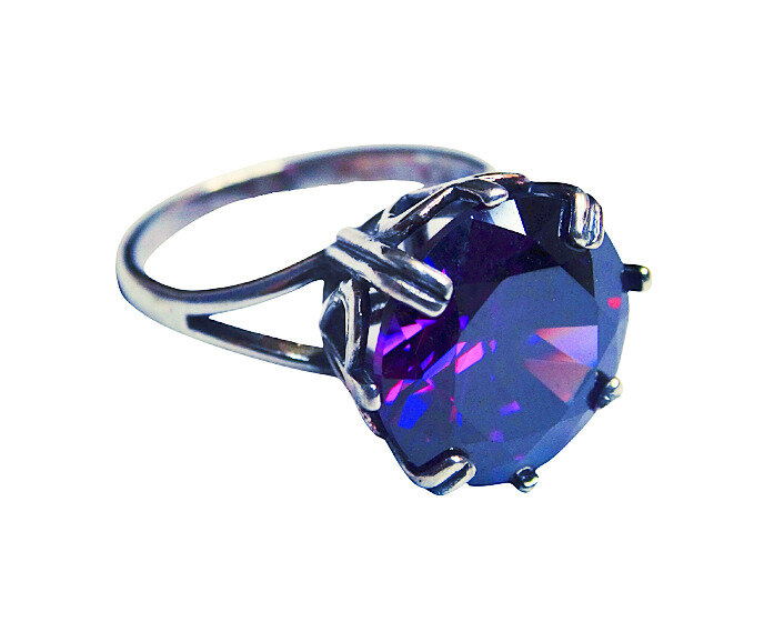Кольцо, фианит, искусственный камень
