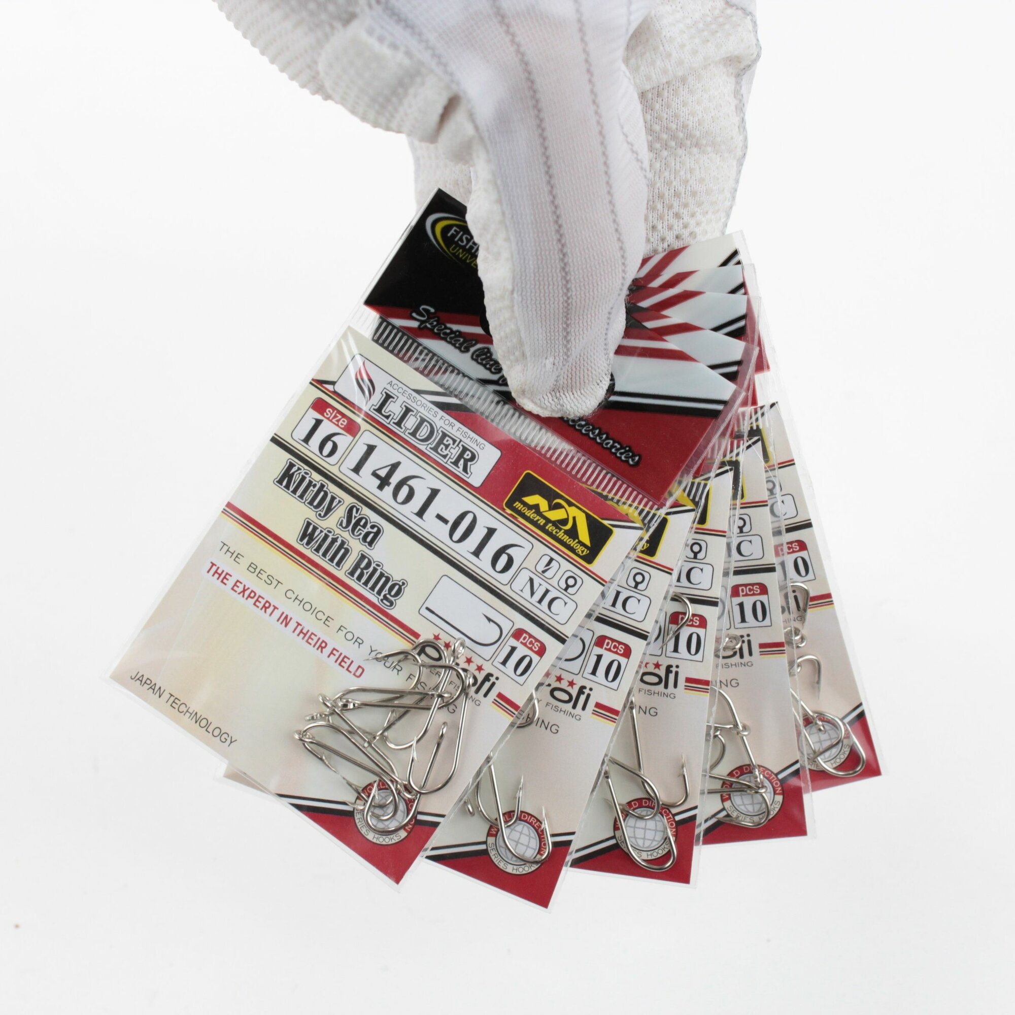 Крючок LIDER KIRBY SEA WITH RING (NIC) №16 (уп.10шт), для рыбалки, рыболовный, на карпа, на сазана, на карася, на мирную рыбу, на хищную рыбу - (набор 5 упаковок)