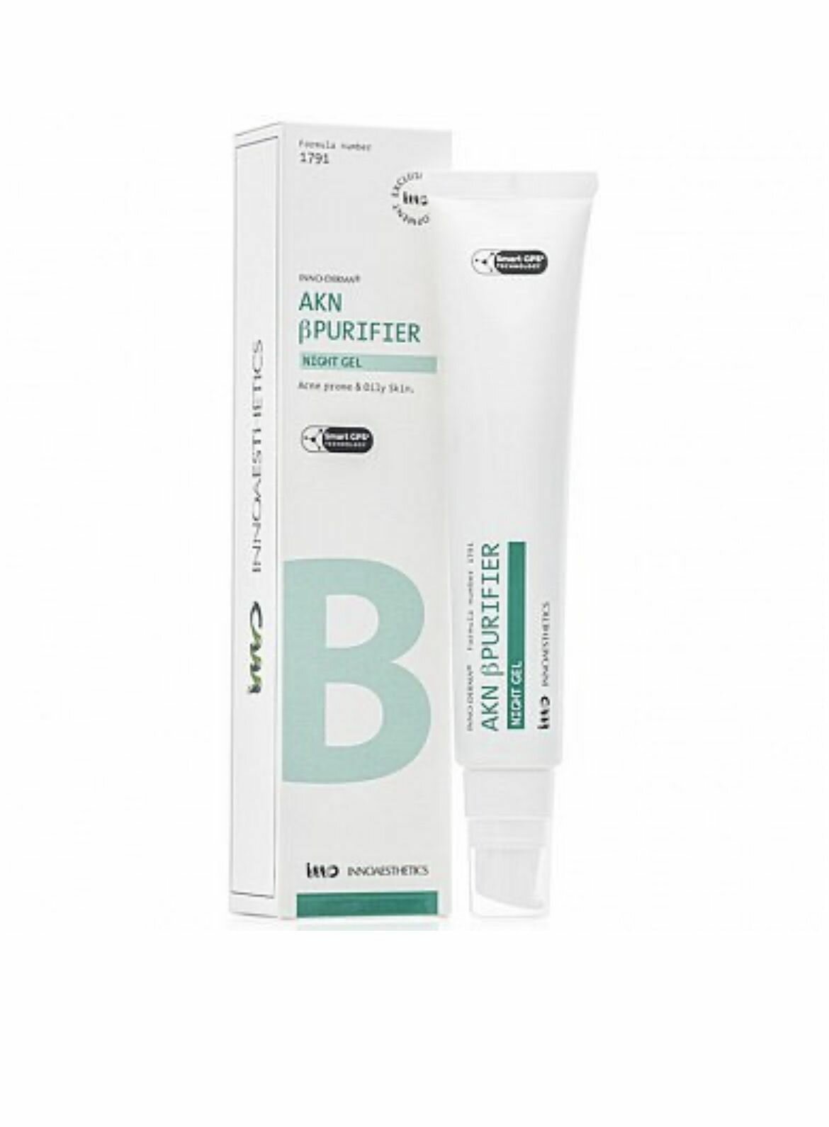 INNO-DERMA B-PURIFIER AKN NIGHT GEL. Ночной гель для восстановления жирной и проблемной кожи, 50 мл.